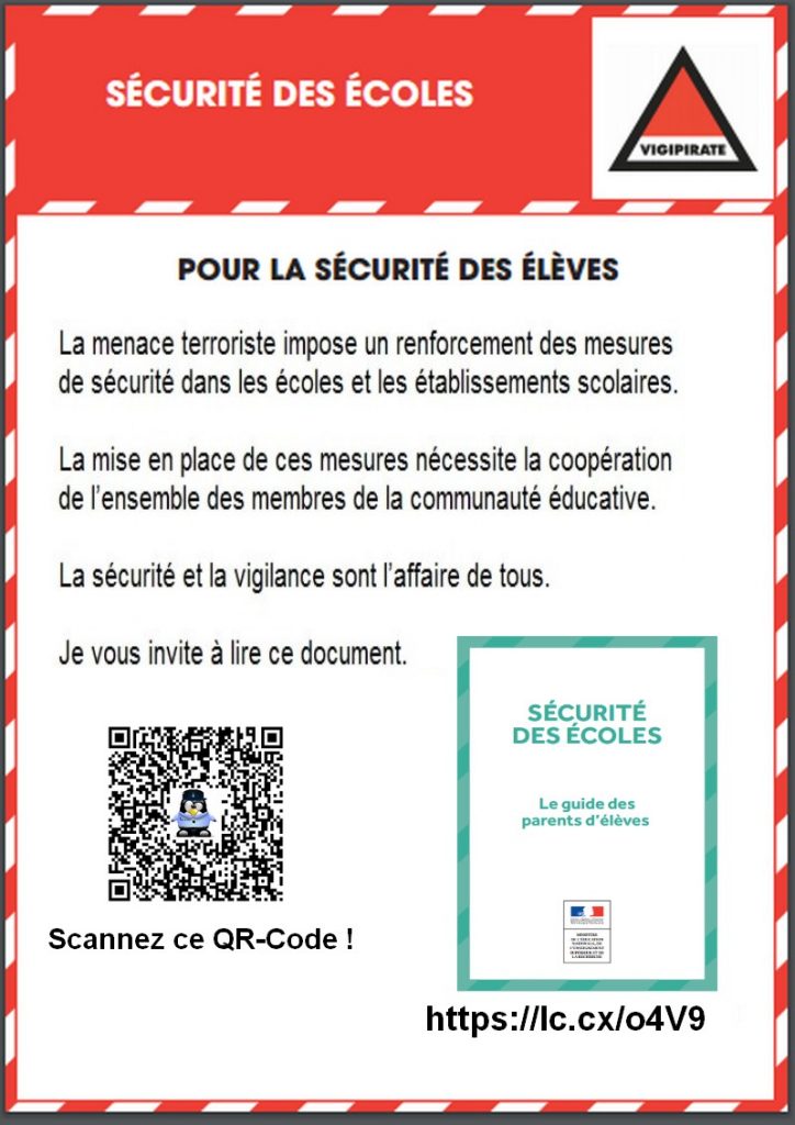 Sécurité » ÉCOLE MATERNELLE BERNARD BARBIER